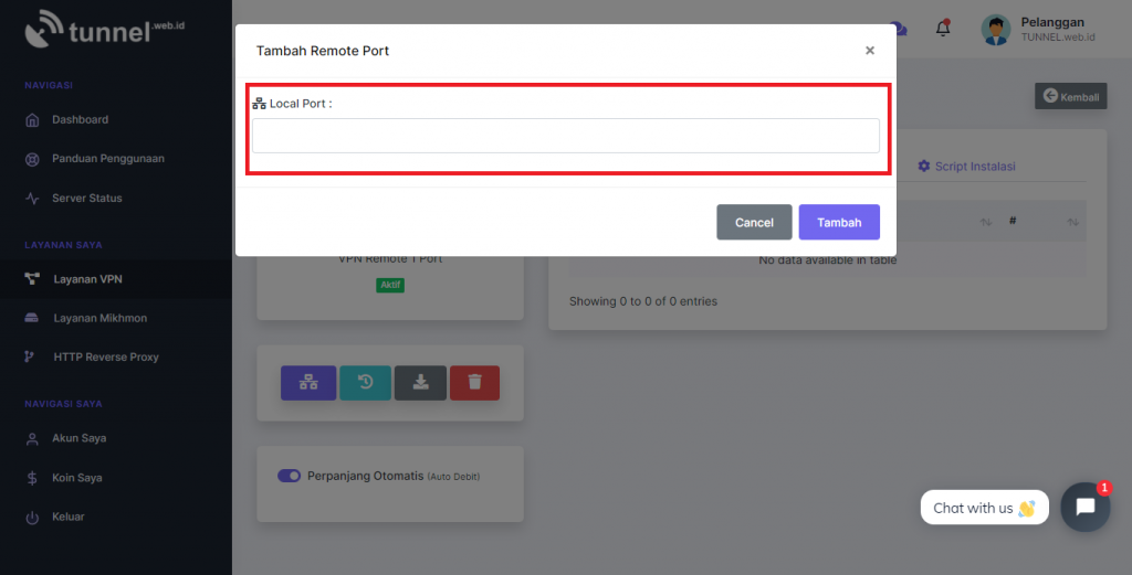 Membuat Port Forwarding | Panduan TUNNEL.web.id Membuat Port Forwarding | Panduan TUNNEL.web.id