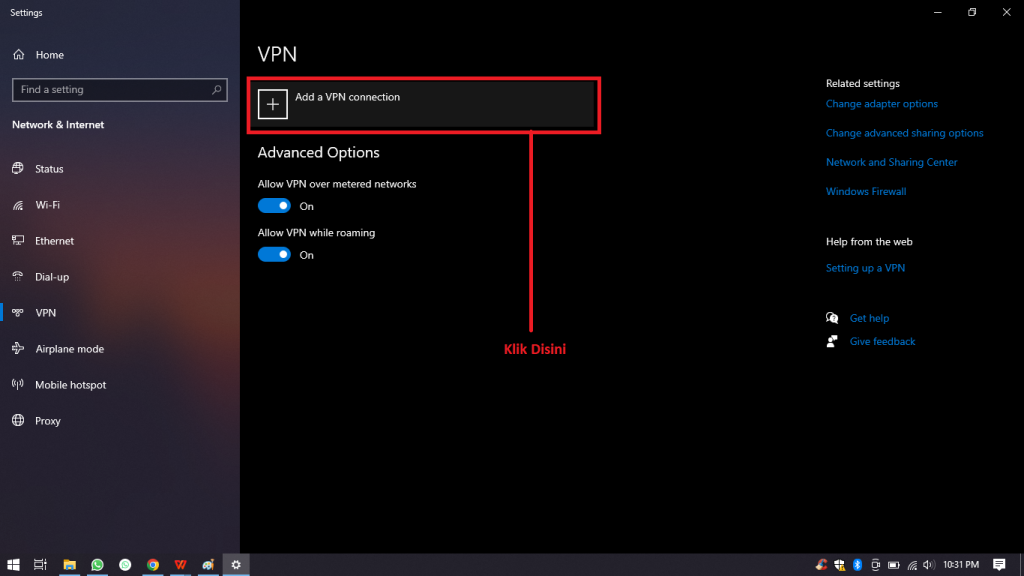Konfigurasi L2TP Client Pada Windows 10 | Panduan TUNNEL.web.id